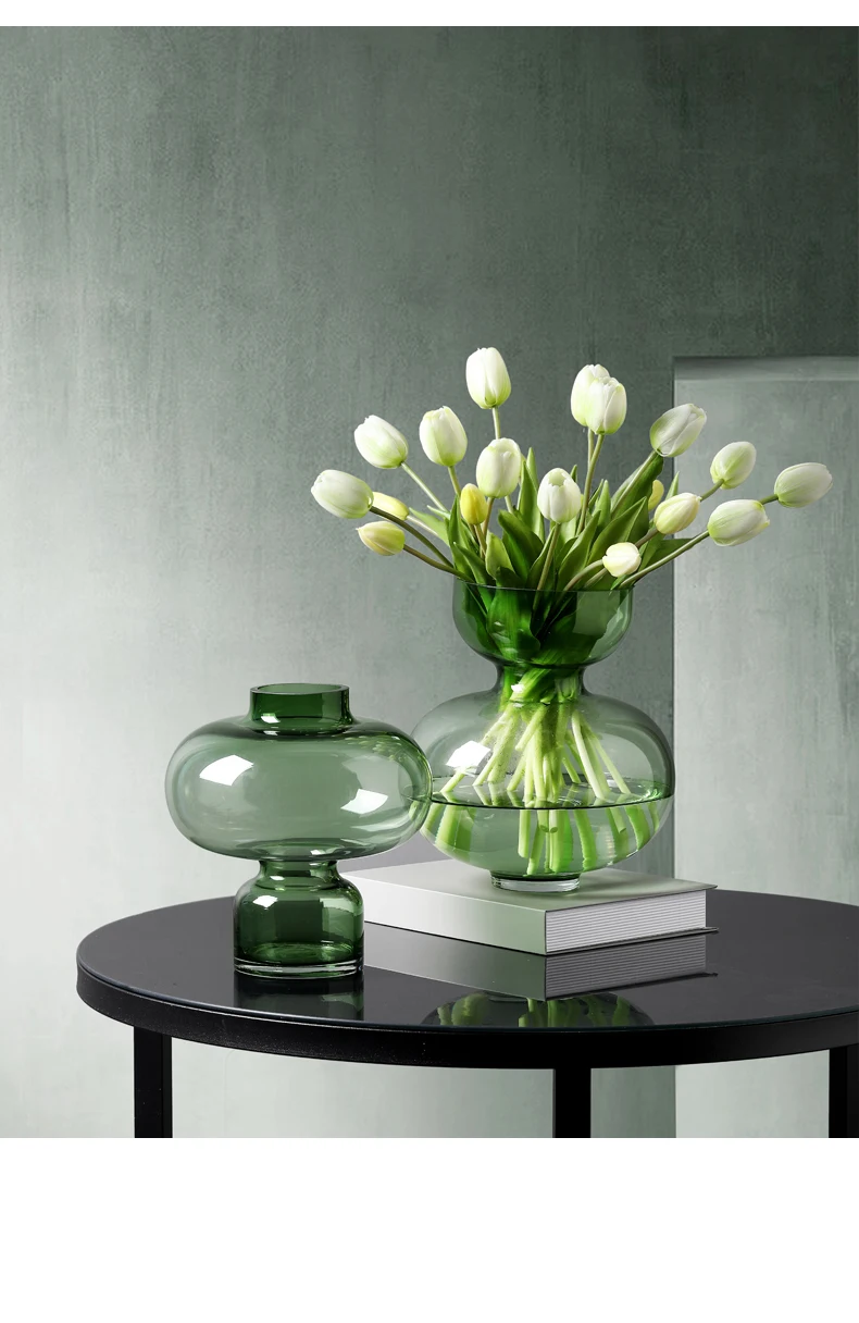 Nordic Abstract Glass Vase Transparent Flower Arrangement Creative ...