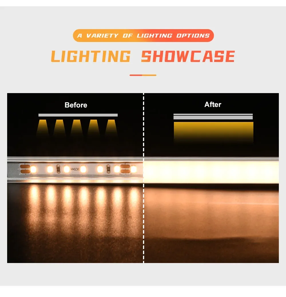 RL-1208 Stair Lighting Profile for 8mm Wide Led Strips 12mm*8mm ...