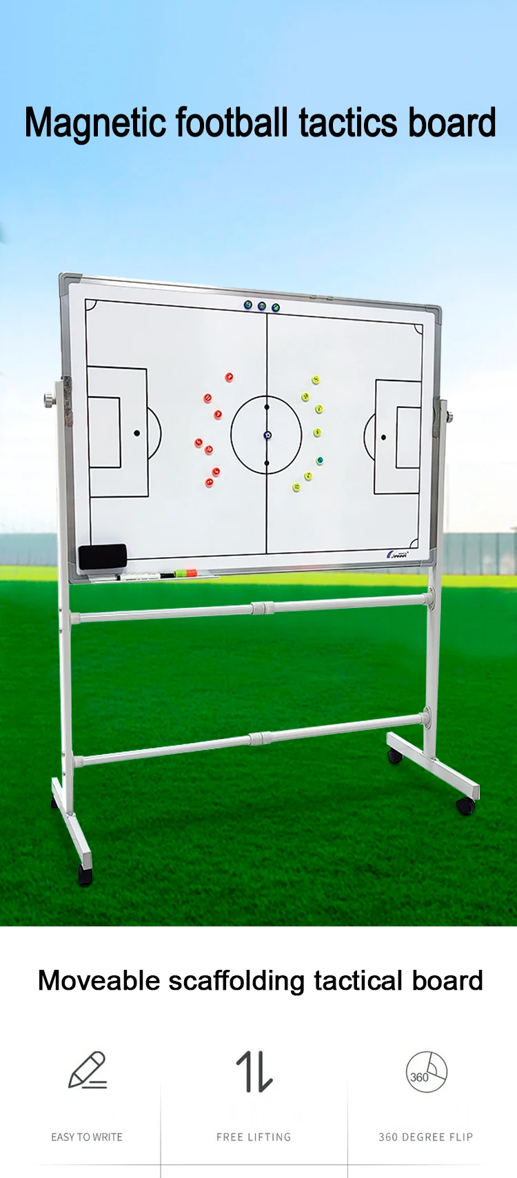 Mock Soccer Field coach Tactical Instruction Instructs Large Size ...