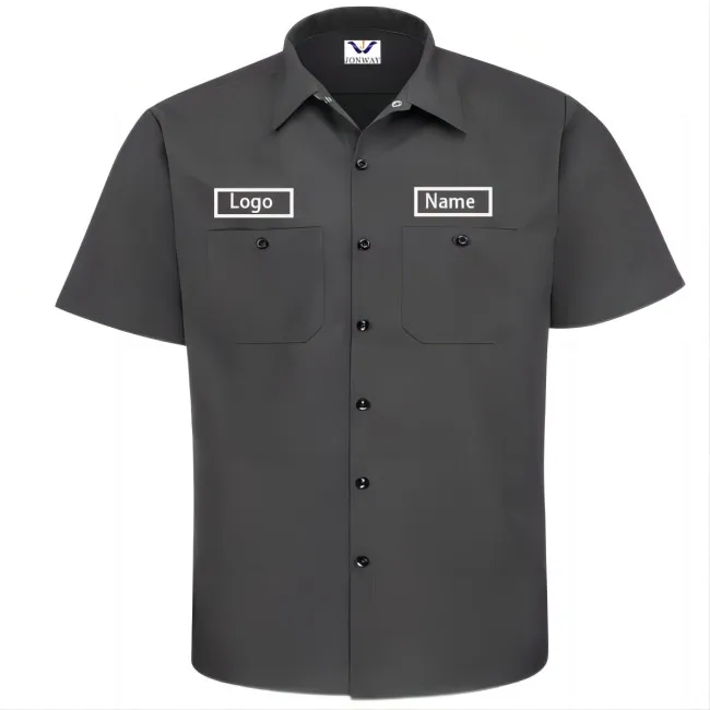 Hot Sale Work Shirt Custom Logo Auto Repair Work Shirts Construction ...