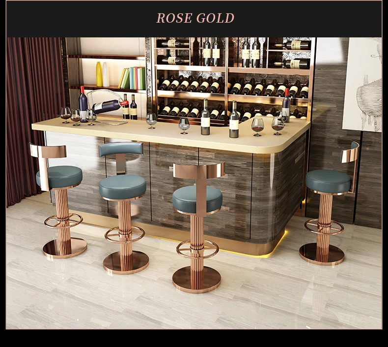 Luxury Bar Stools with Backrest - Perfect for Kitchen & Hotel
