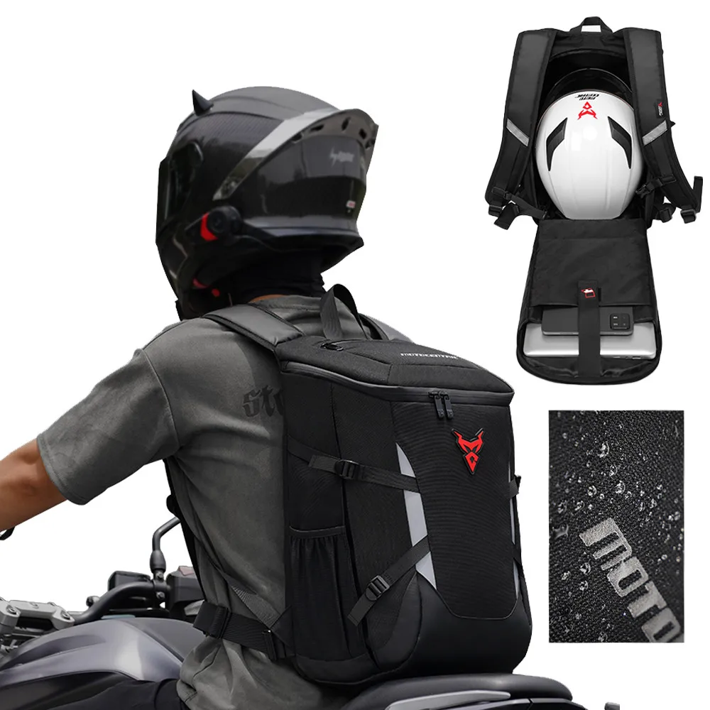 Motorcycle Helmet Bag Men High Capacity Motorbike Laptop Backpack ...