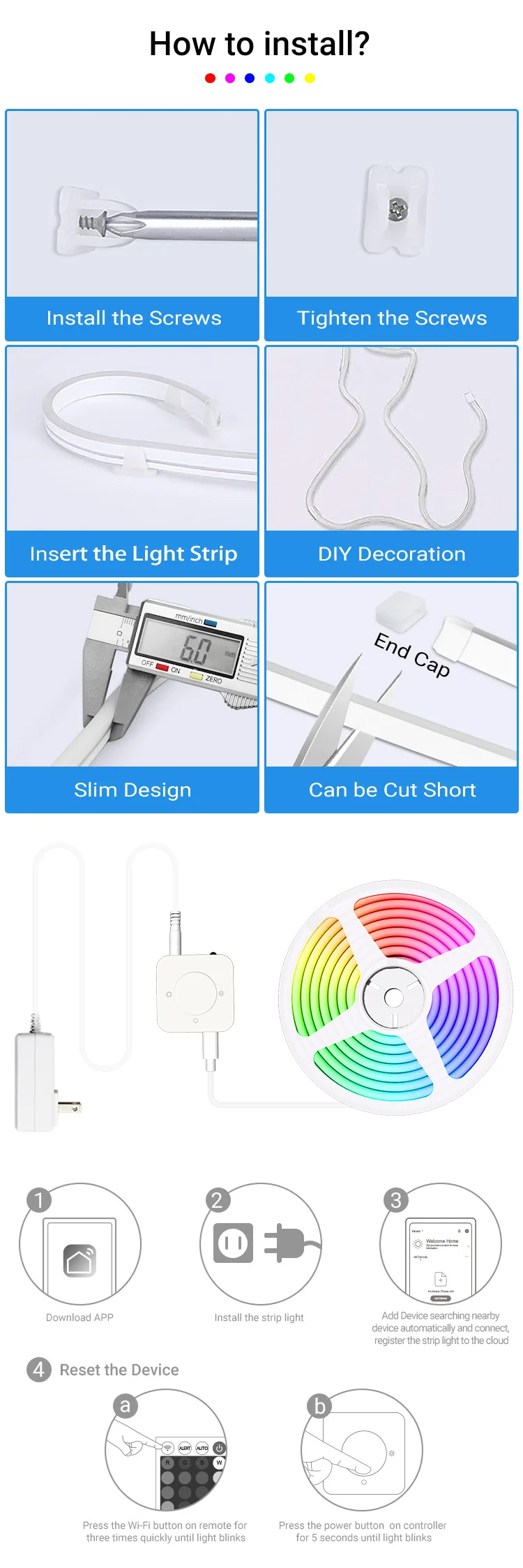 Magic RGB IC Tuya Smart Life Wifi Led Neon Light Strip 12v Blueto Dream ...