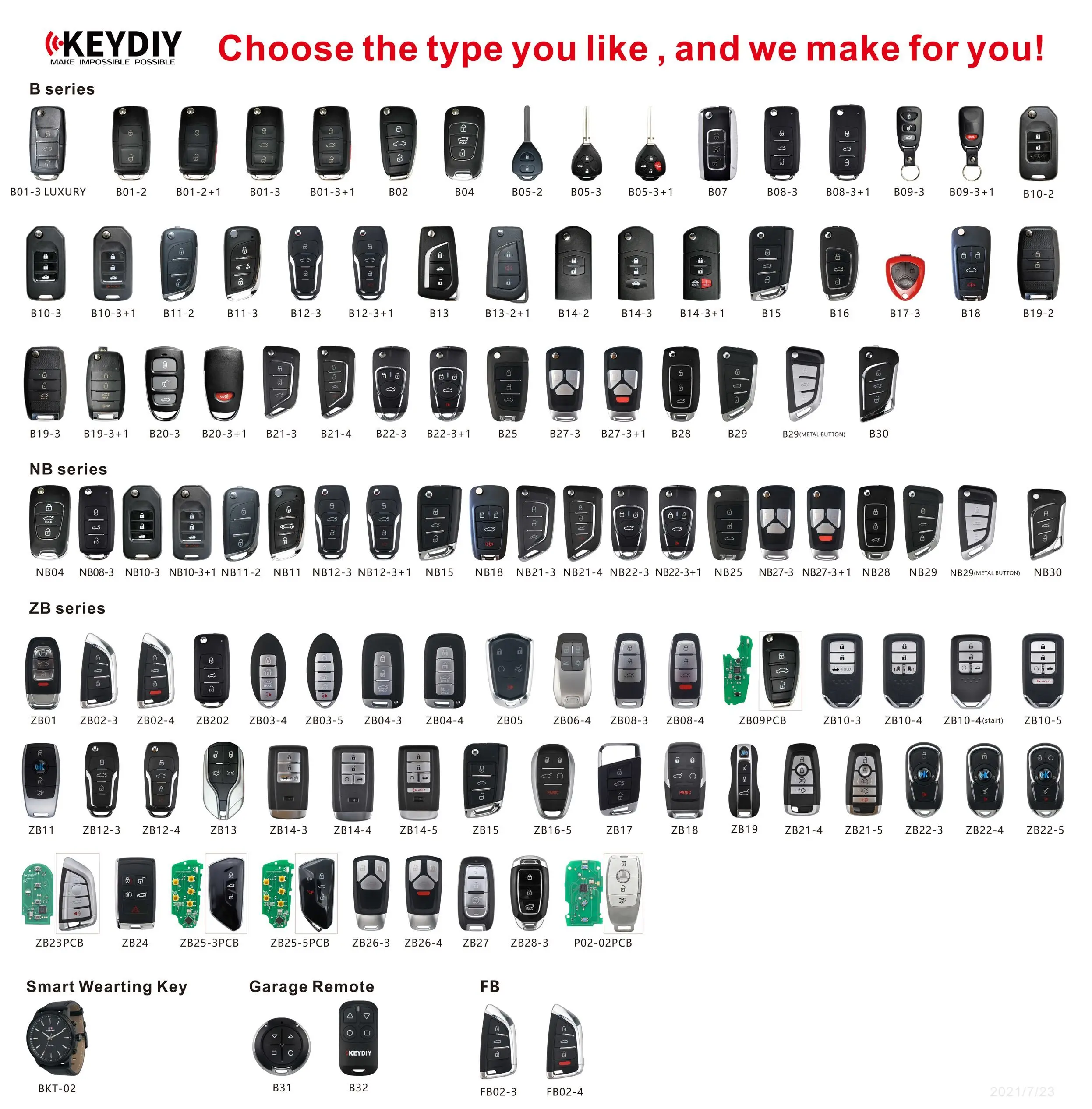Keydiy B12-4 Universal Remote Key B Series For Kd900 Minikd Kd-x2 Kd ...