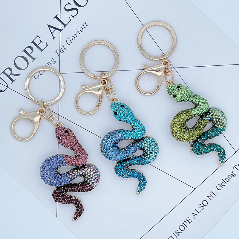 Alibaba.com: 2025 Snake Year Rhinestone Bling Metal Key Chain Snake for ...