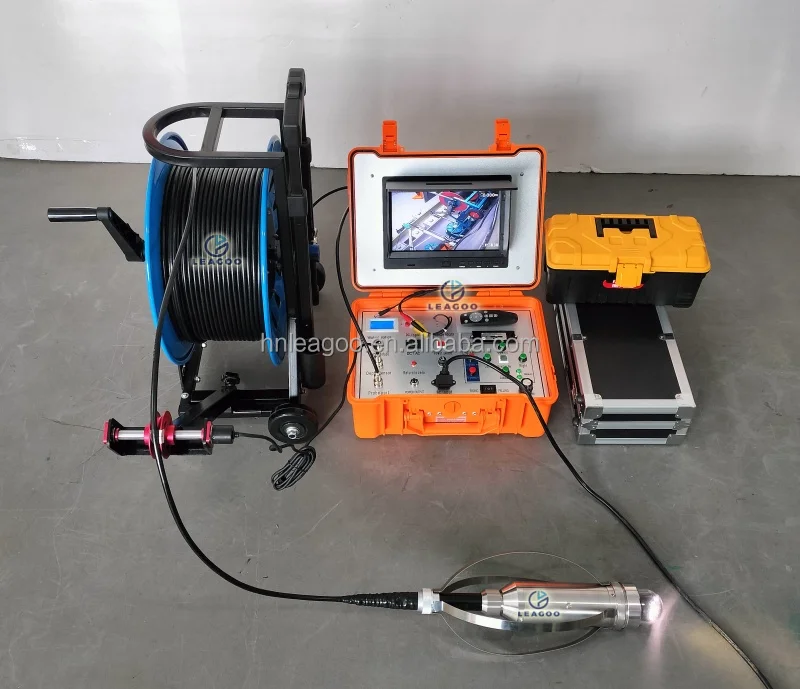 200m Underground PAN TILT Portable Borehole Camera for Inspection Well ...