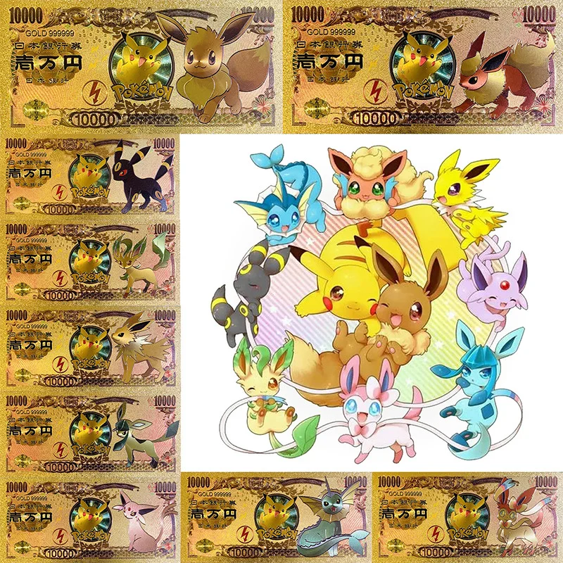Wholesale Cartoon Gold Plated Poke Mon Charizard Banknotes Waterproof ...