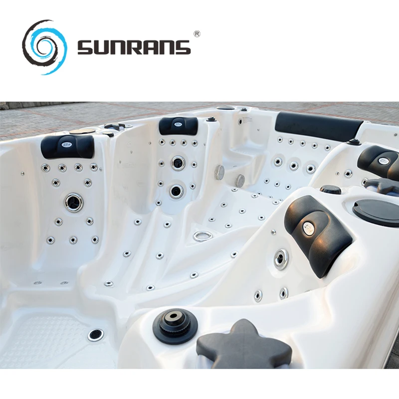 Sunrans Large Size Freestanding Outdoor 12 Person Dual Zone Swim Spa ...