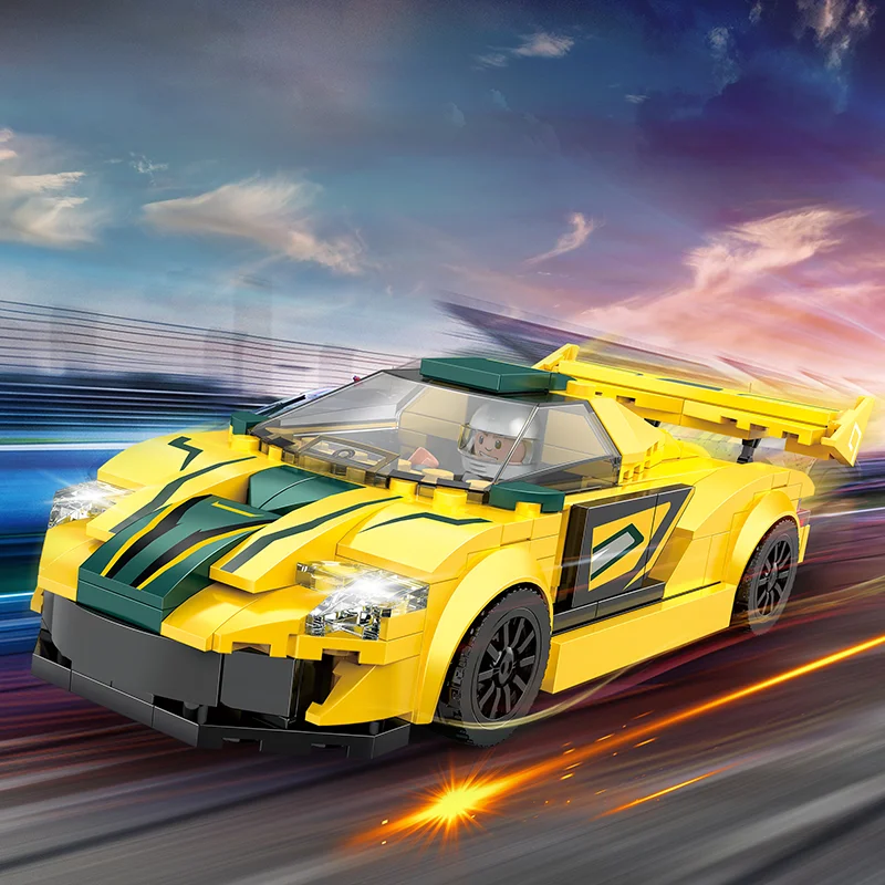COGO Build Block Racing Car DIY Bricks Building Blocks Toys for ...