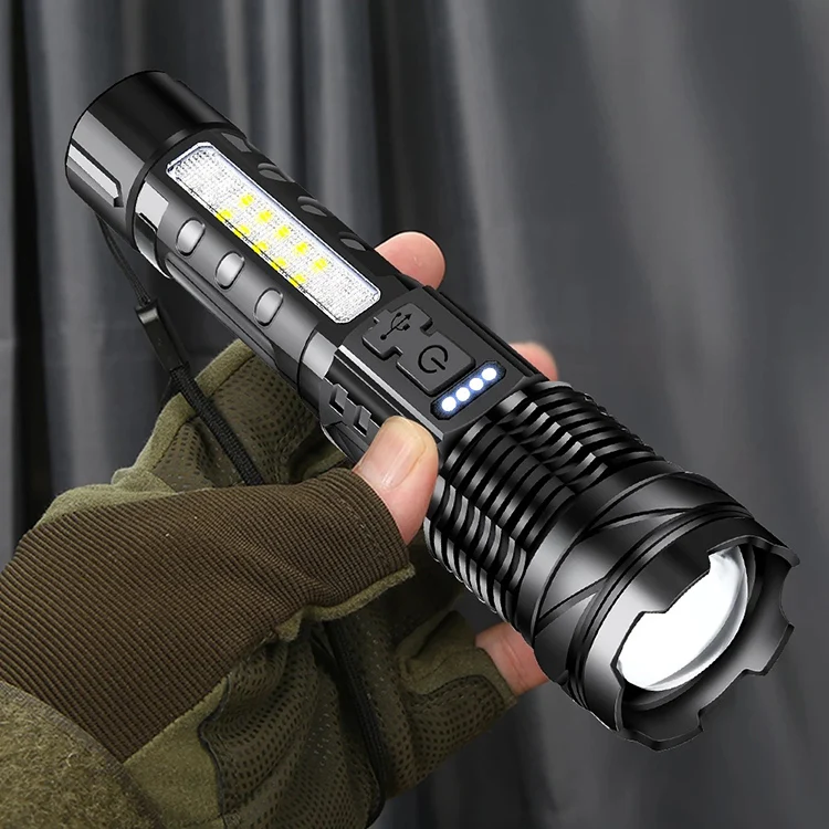 A76 20000LM High Powerful Flashlight - 7 Modes, Type-c