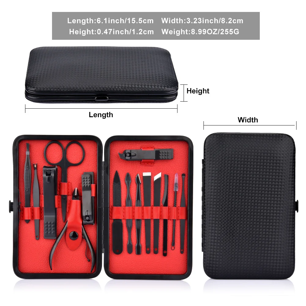 Stainless Steel Manicure Pedicure Set Finger Toe Care Tool Professional ...