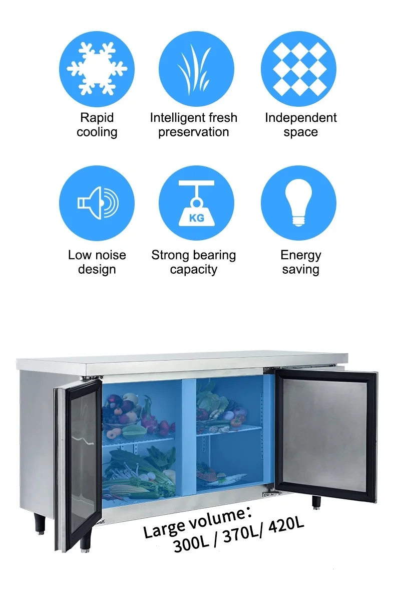 MUXUE Workbench Fridge - Efficient Commercial Kitchen Solution