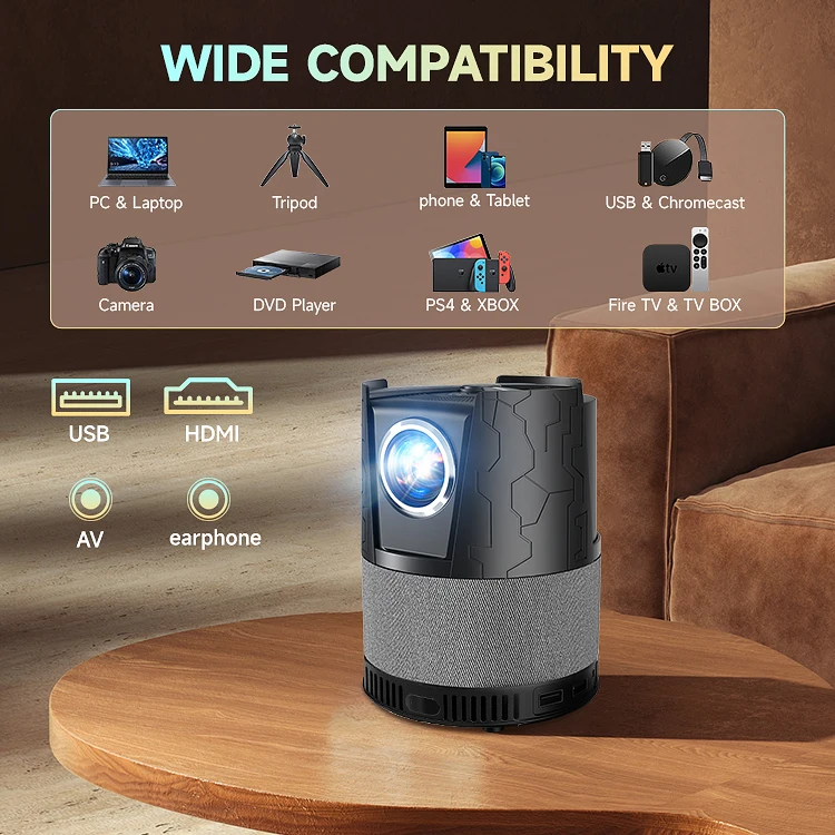 Caiwei 1080p Mini Wifi Smart Led Projectors Android Mobile Home Theater ...