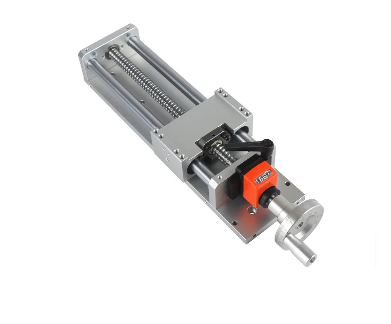 Manual Hand Wheel Position Counter - Linear Bearing Stroke 100-500mm