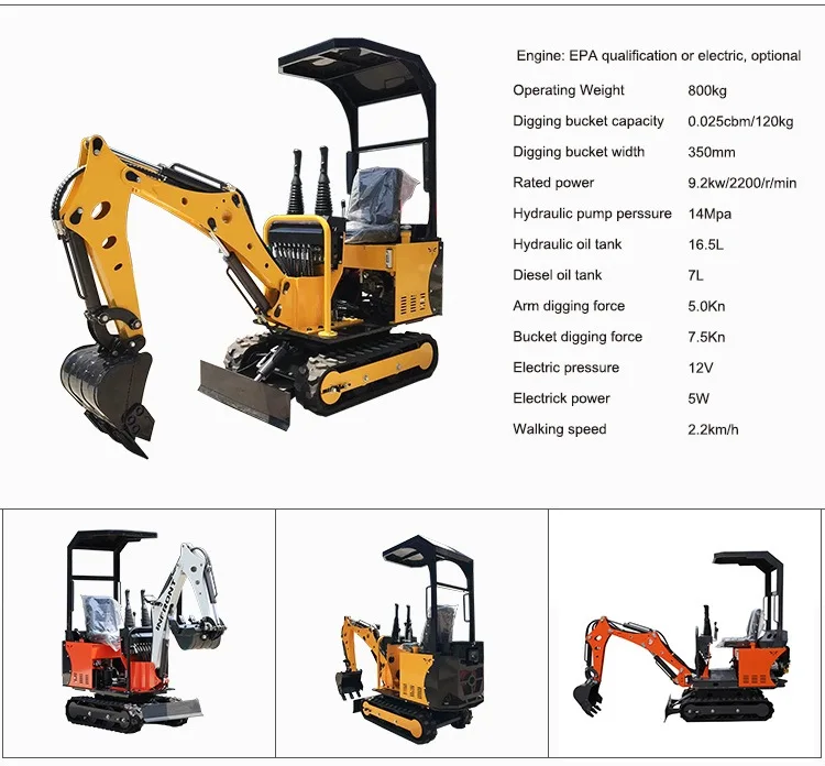 Mini Excavators 1 2 3 Ton - Efficient Construction Machines