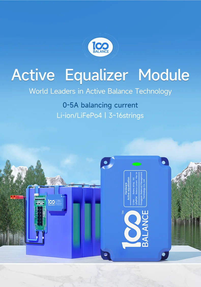 100balance 16S 5A Active Balancer - Equalize Lifepo4 Batteries