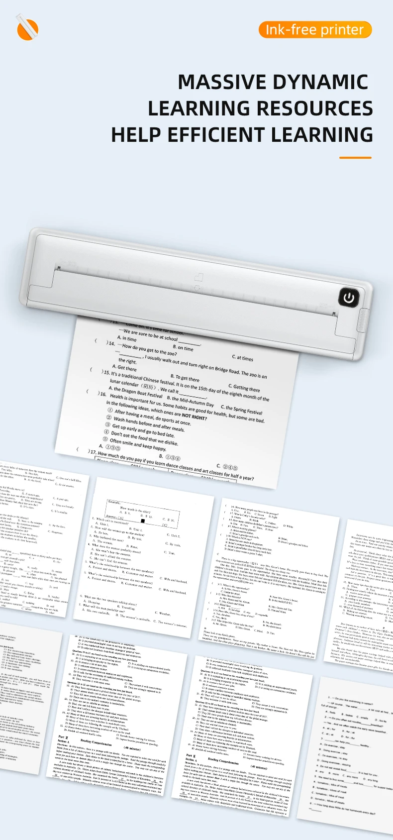 Portable A4 Printer Wireless Mobile Thermal Printer Thermo Stencil ...