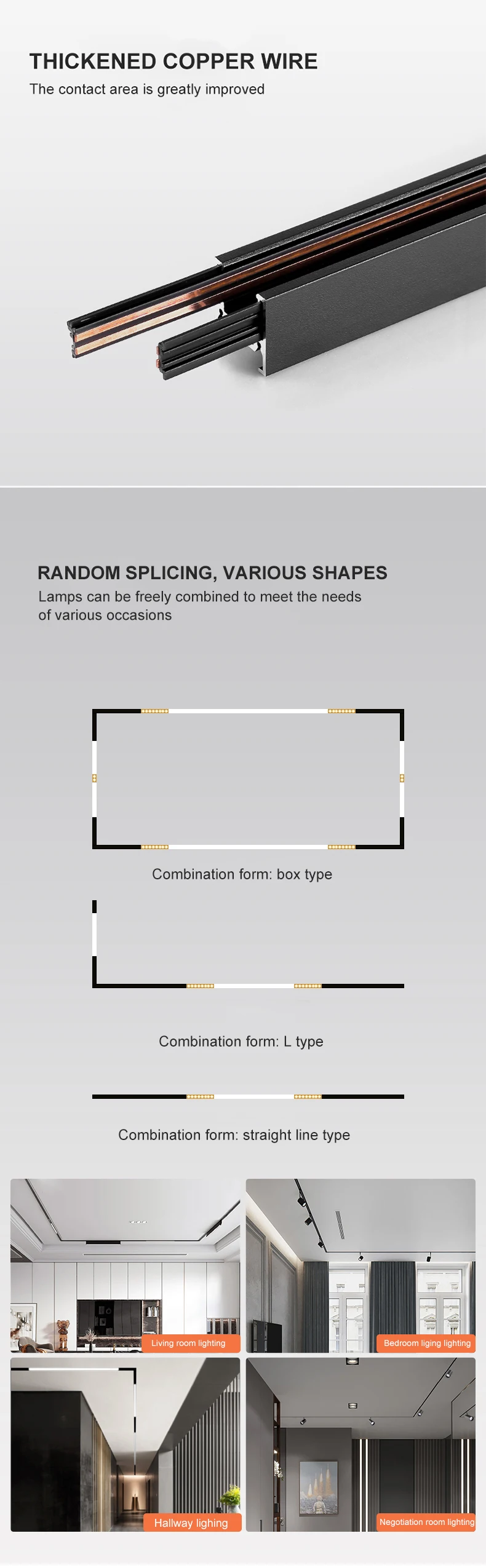 Magnetic Track Lighting System Recessed Dc40v Dimmable Led Track Lights ...