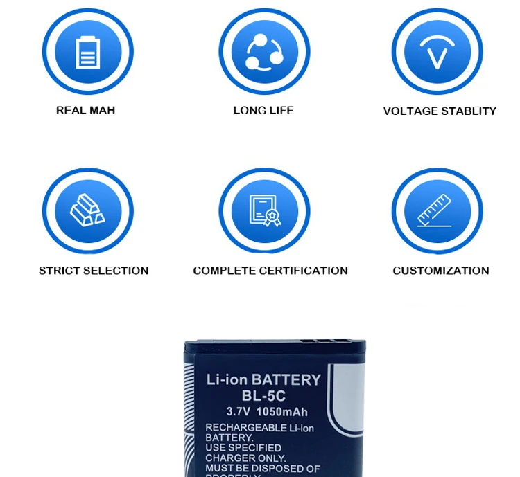 3.7V 1000mah BL-5C Battery for Nokia - Reliable Performance