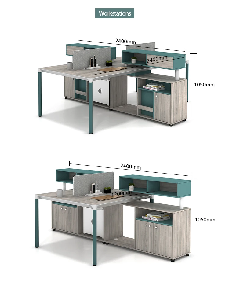 Modern Modular Office Furniture Workstation Working 2 4 6 8 Person ...