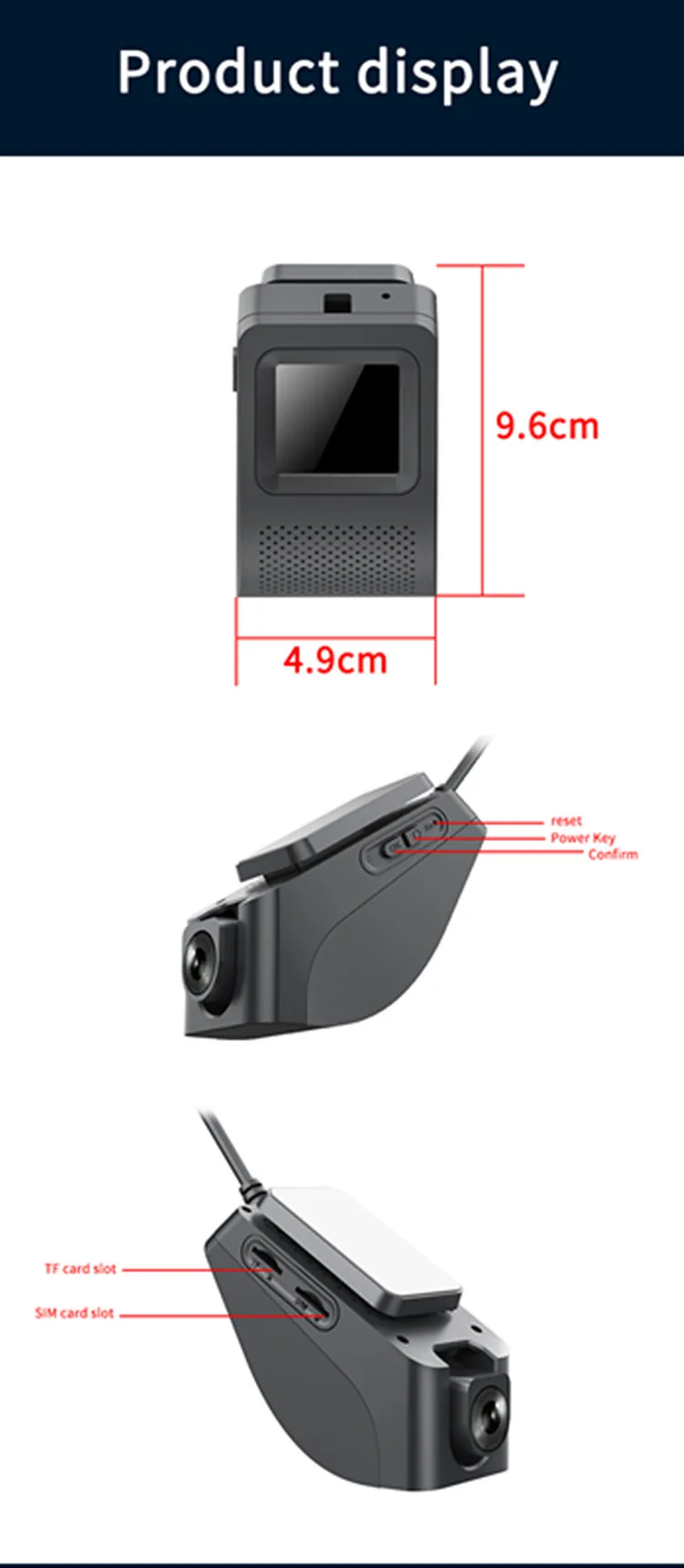 4g Car Camera With Dual Cameras Car App Live Video Gps Tracking Wifi ...