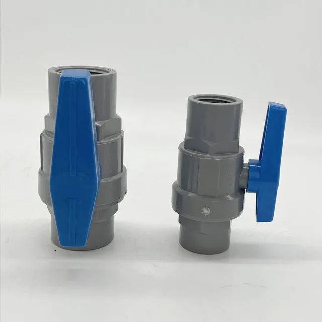 Pvc Two Picecs Ball Valve Blue Plastic Handle - Buy Pvc Ball Valve ...