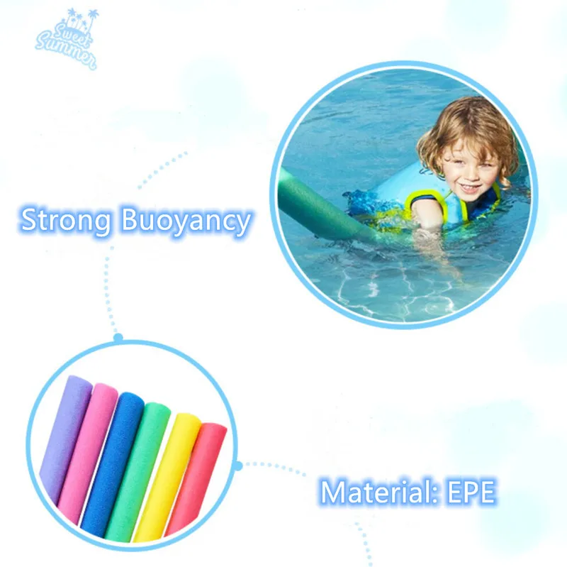 Solid EPE Foam Tube Floating Pool Noodles Thick Durable Noodles for ...