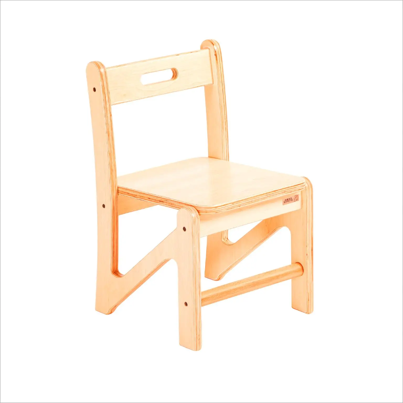 Montessori Beechwood Backrest Chair Preschool Kids' Solid Wood By ...