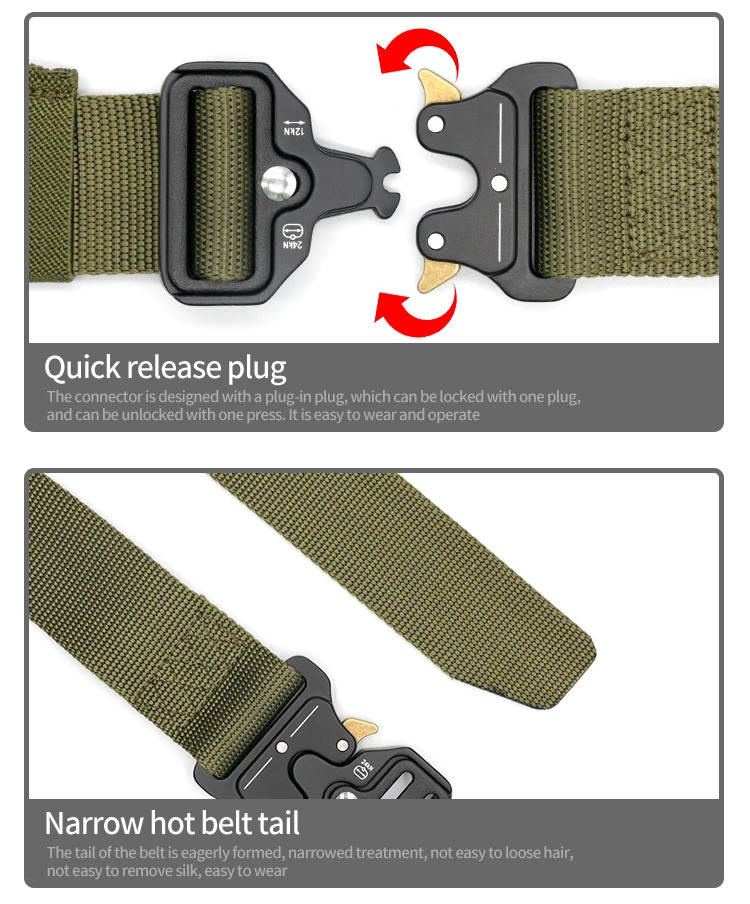 Heavy Duty Quick Release Metal Buckle with Extra Nylon Webbing Tactical ...