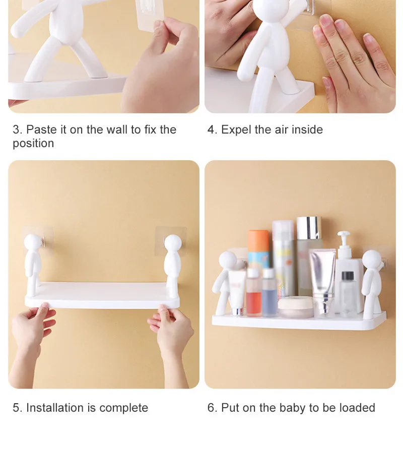 Llx622 Wall Hanging Human-shaped Guardrail Hook Multifunctional Kitchen ...