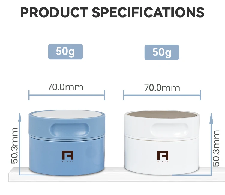 Blue Plastic Jars 50g Skin Care Cream Packaging Plastic Jars Factory ...