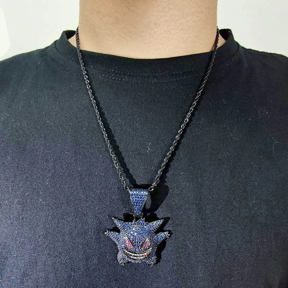 Custom Hip Hop Diamond Moissanite Colorful Pendant Jewelry Gengar Oem ...