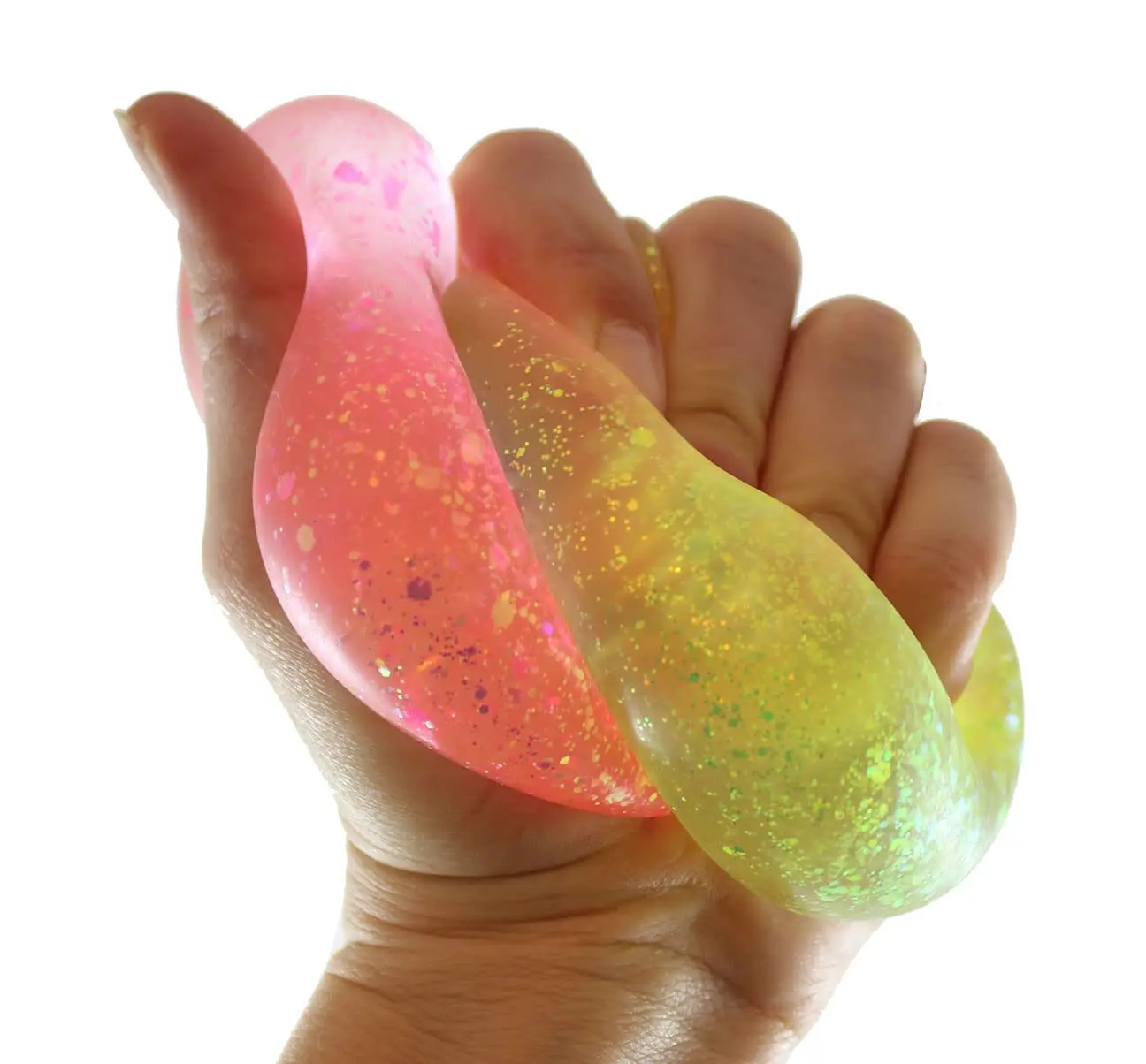 Glitter Fidget Ball Thick Glue/Gel Stretch Ball Ultra Squishy and ...