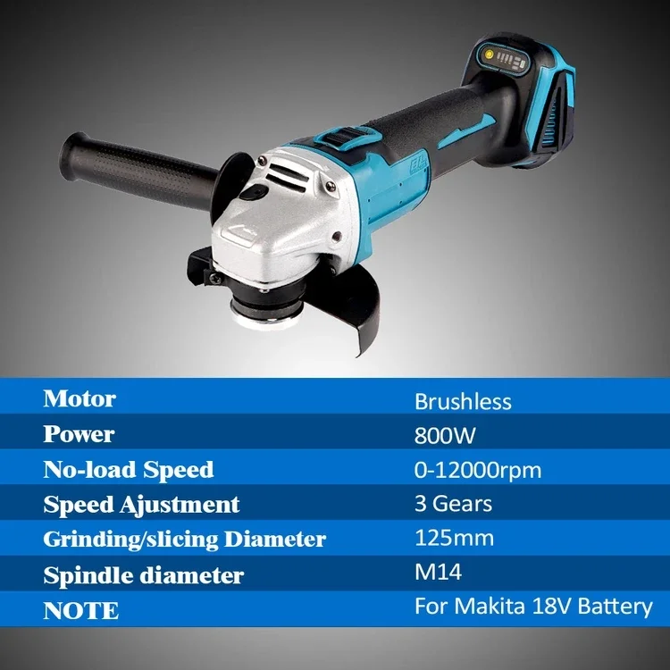 Wholesale Blue 18v Cordless And Brushless 115mm Lithium-ion Battery ...