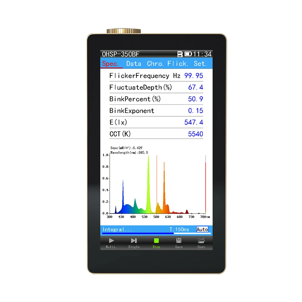 Ohsp350bf Spectral Irradiance Colorimeter Led And Blue Light Tester ...