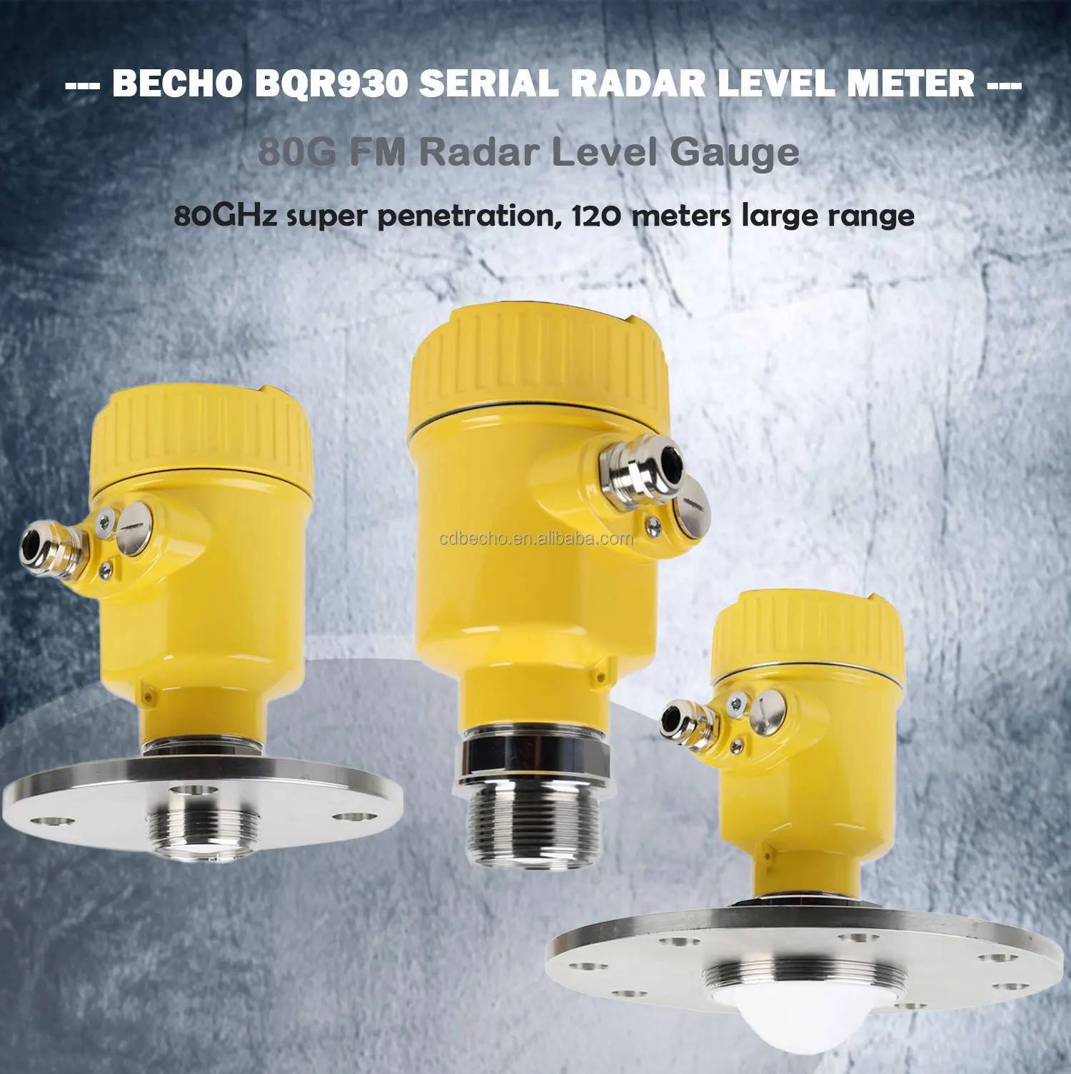 80G Radar Level Transmitter Anti-corrosion Explosion Proof Liquid Level ...