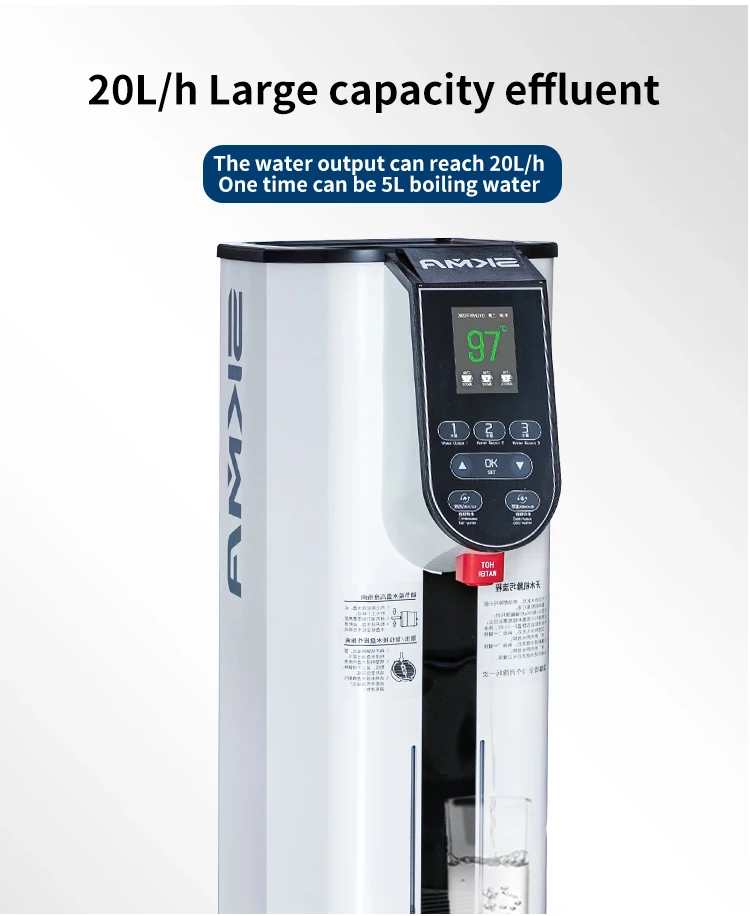 New Style Popular Quick Heating Boiling Water Dispenser Smart Touch Screen 12L Instant Hot Water ...