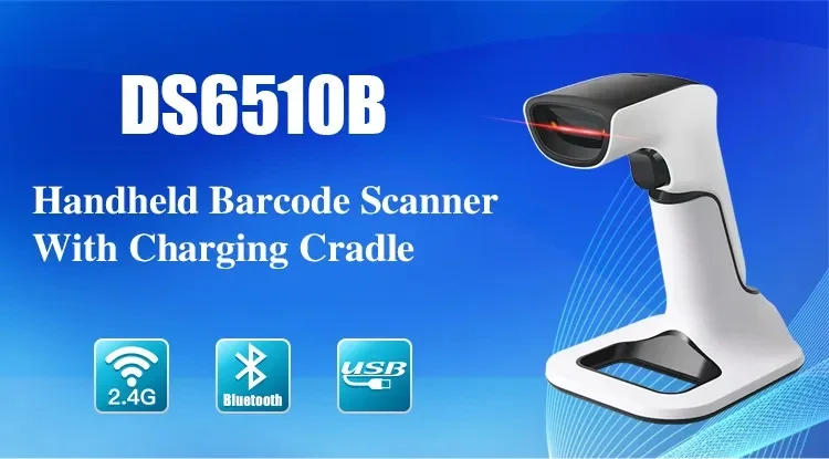 Handheld 2d Cmos Wireless Bluetooth Barcode Scanner Fast Identification ...