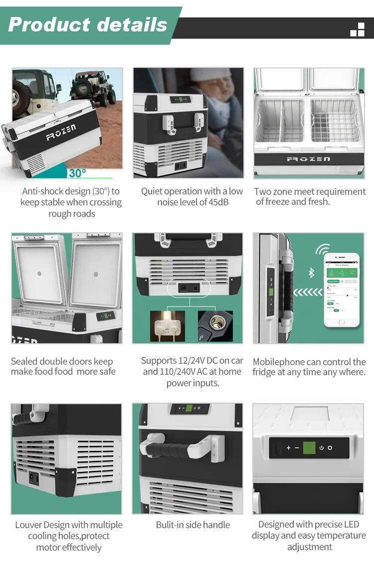 Double Door Temperature Control Compressor Cooler Box 95l Portable ...