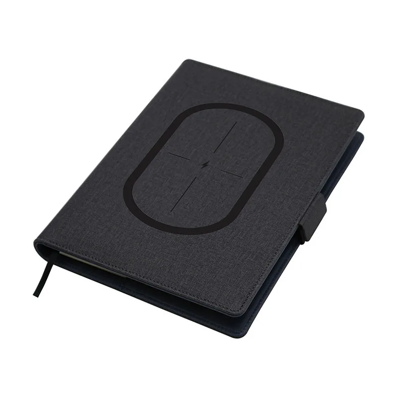 Multifunctional Wireless Charging Power Bank Notebook - A5 Fabric ...