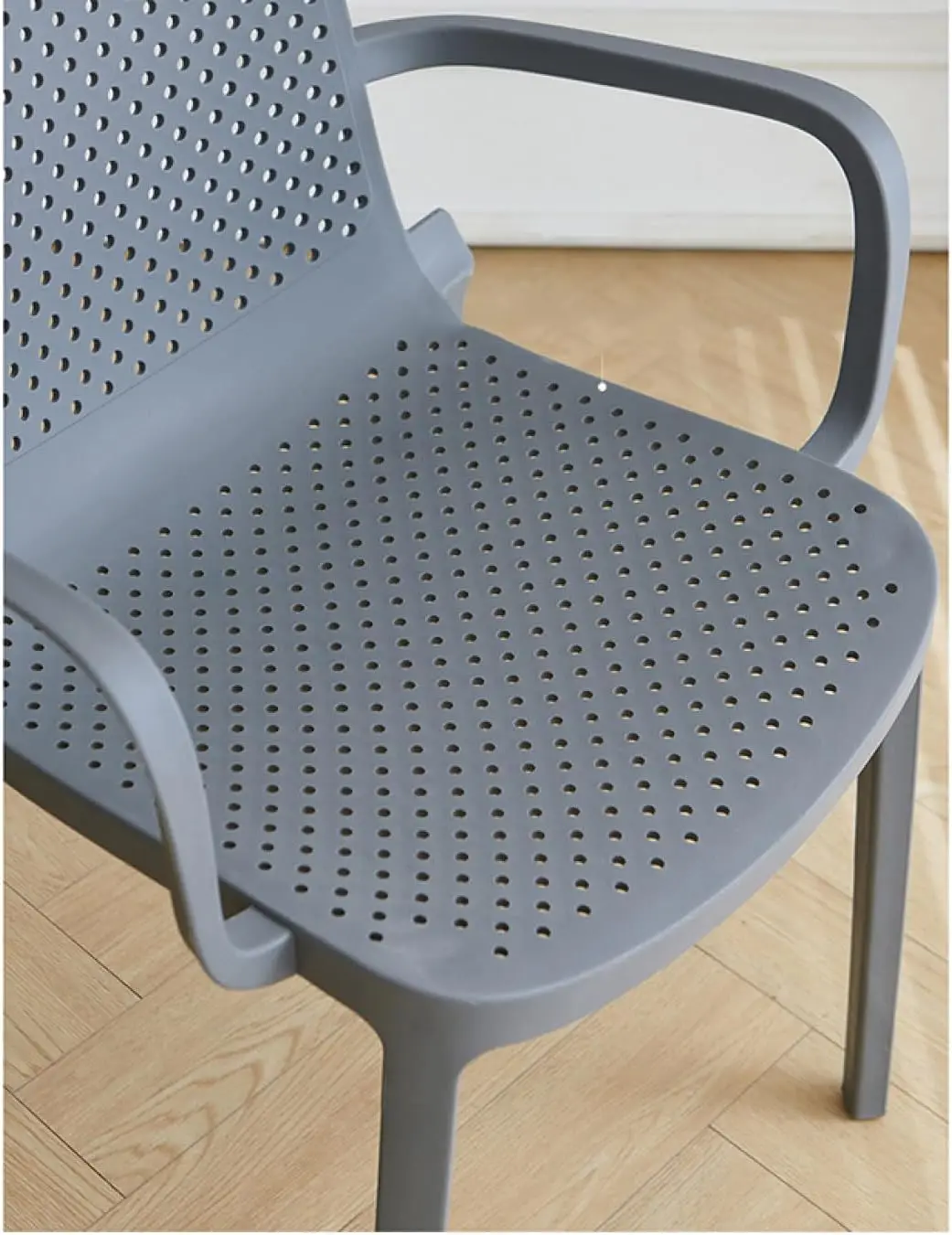 Simple Outdoor Thick Plastic Stackable Backrest Leisure Dining Chair ...