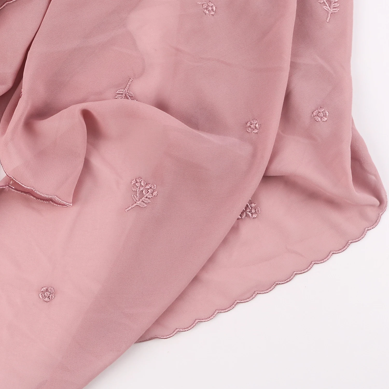 Shawl Sulam Embroidered Chiffon Hijab Scarf Veil Chiffon Shawl For ...