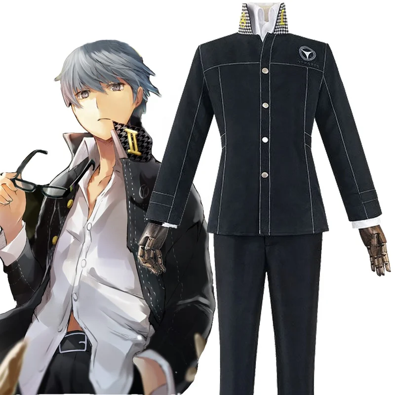 Anime Persona 4 Cosplay Narukami Yuu Costume Women Men Black Uniform ...