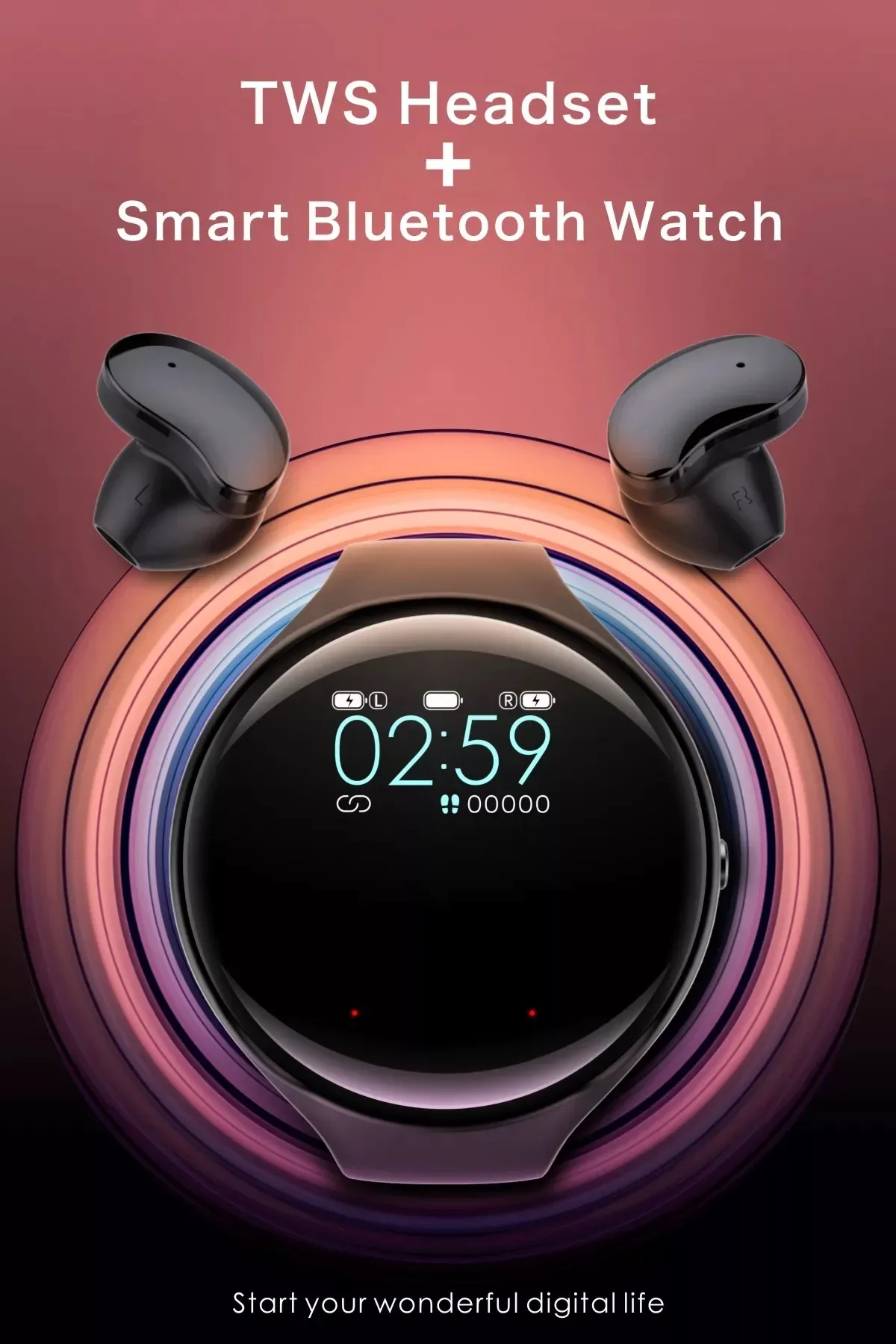 Reloj Audifonos Smartwatch Auricular Con Audifono Mi 2 In 1 Watch With ...