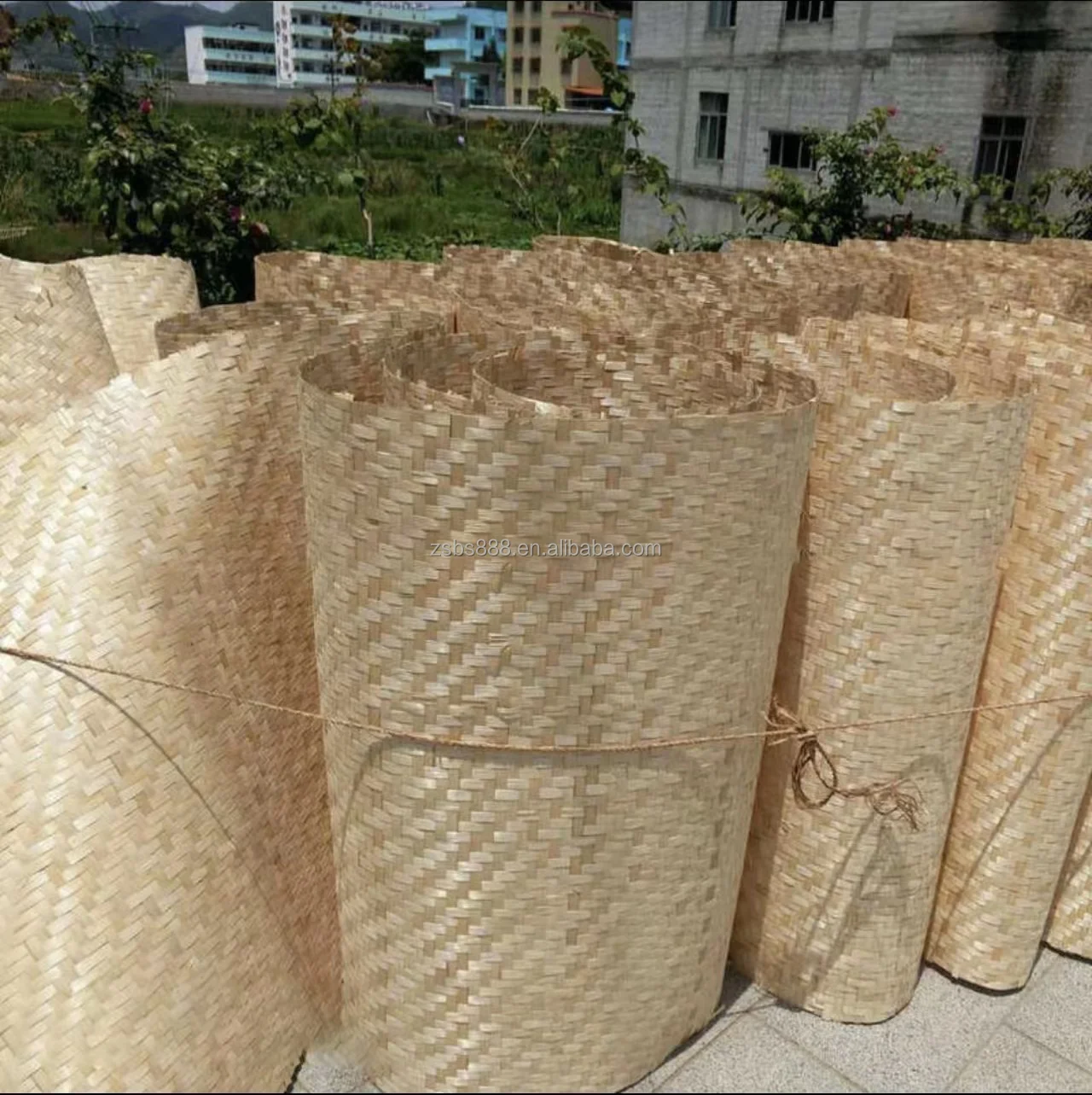 Woven Roll Mat Natural Bamboo Veneer Sheet Rolls Plywood Wall Covering ...