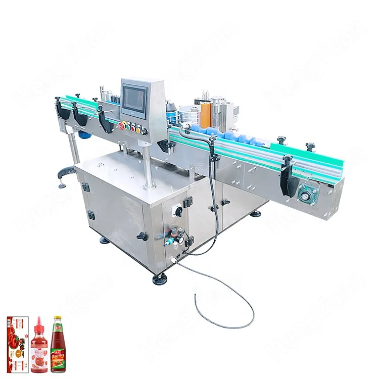 Automatic Cold Wet Glue Paper Labeling Machine for Ketchup Sauce Round ...