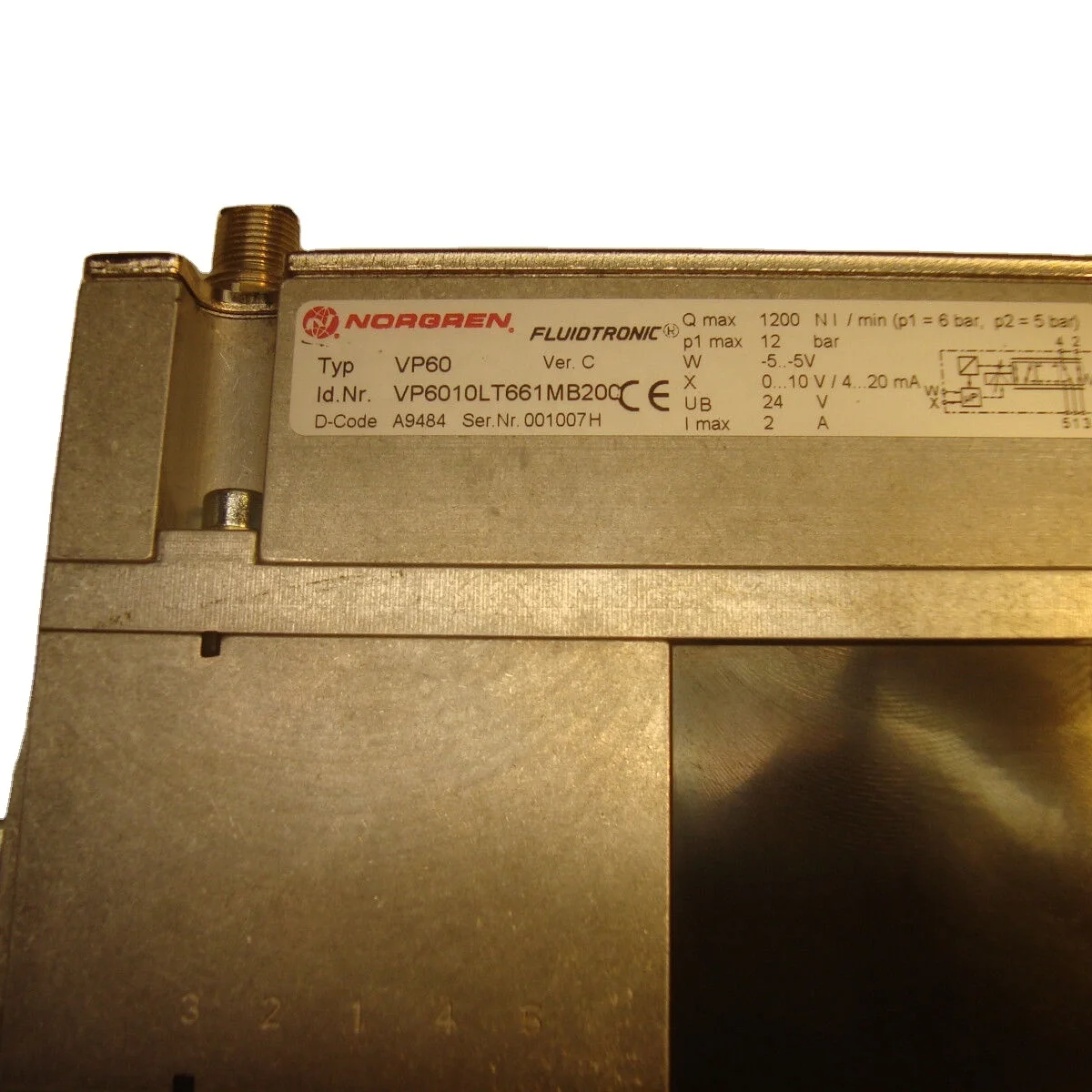 NORGREN SOLENOID VALVE VP60 VP6010LT661MB20C flow control valve ...