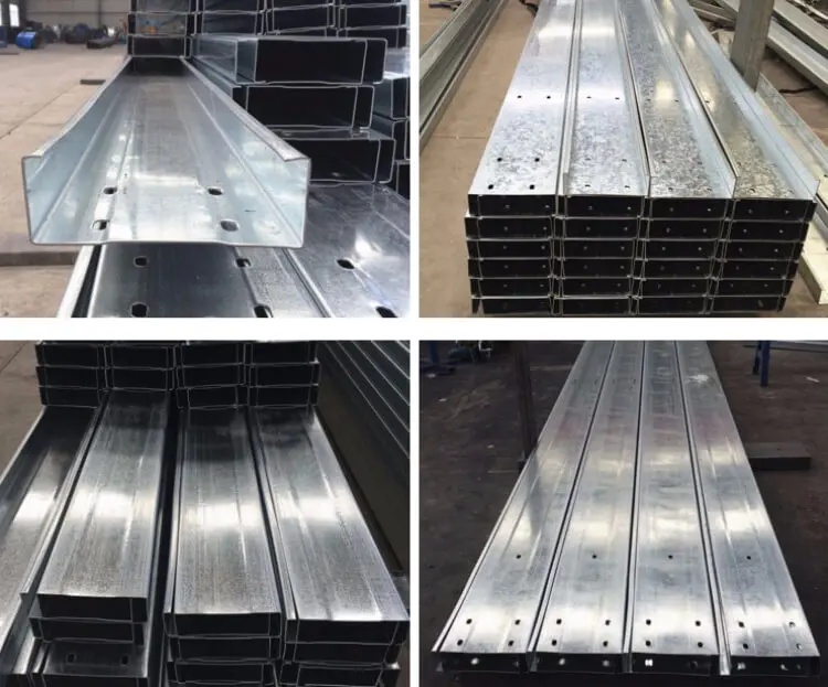 Welded & Cut c Purlin c Section Steel Dimensions Various Types-Best ...
