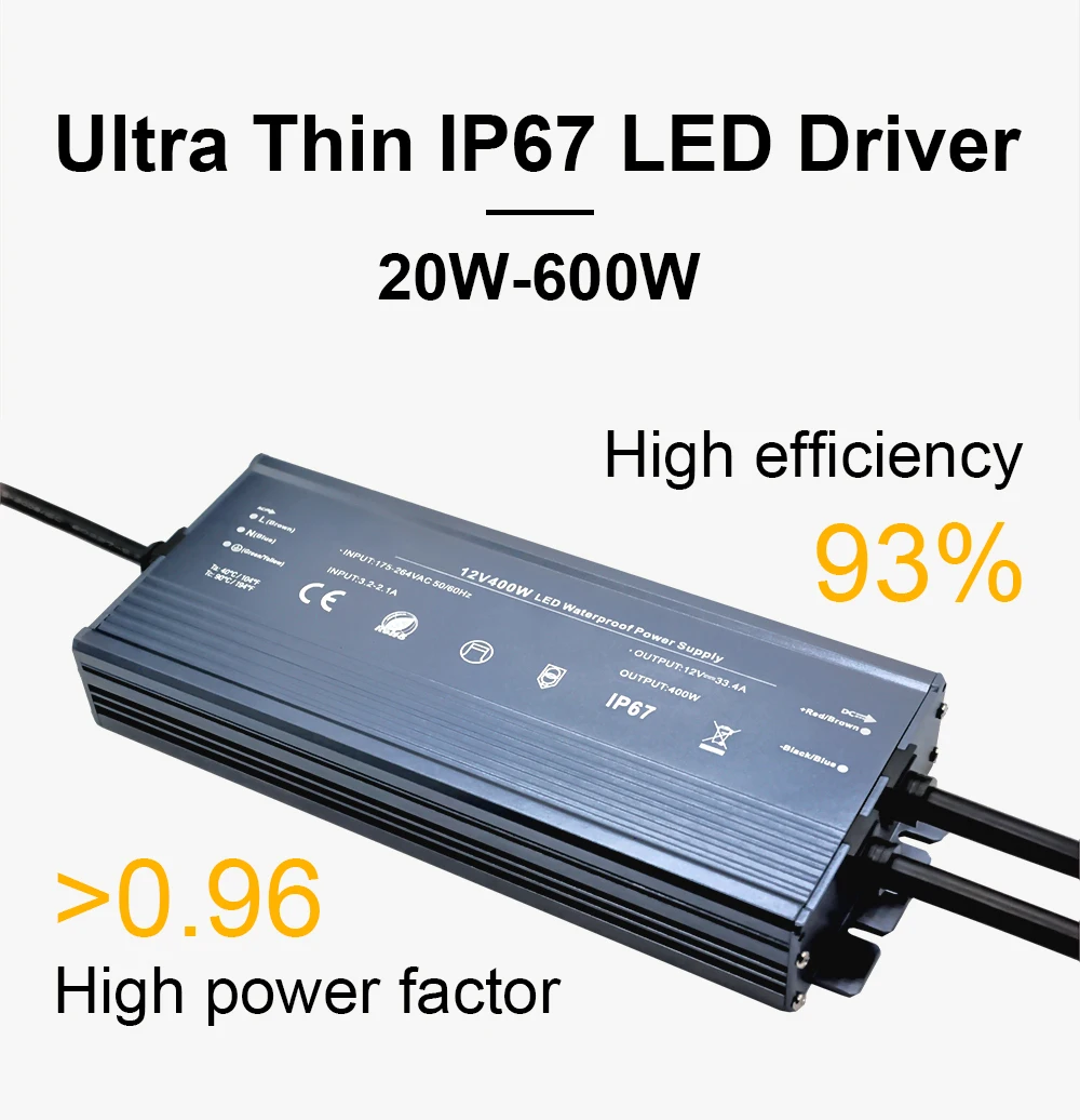 Power Supply Led Driver 12v 16a 48v Dc 50w Waterproof Ip67 Light ...