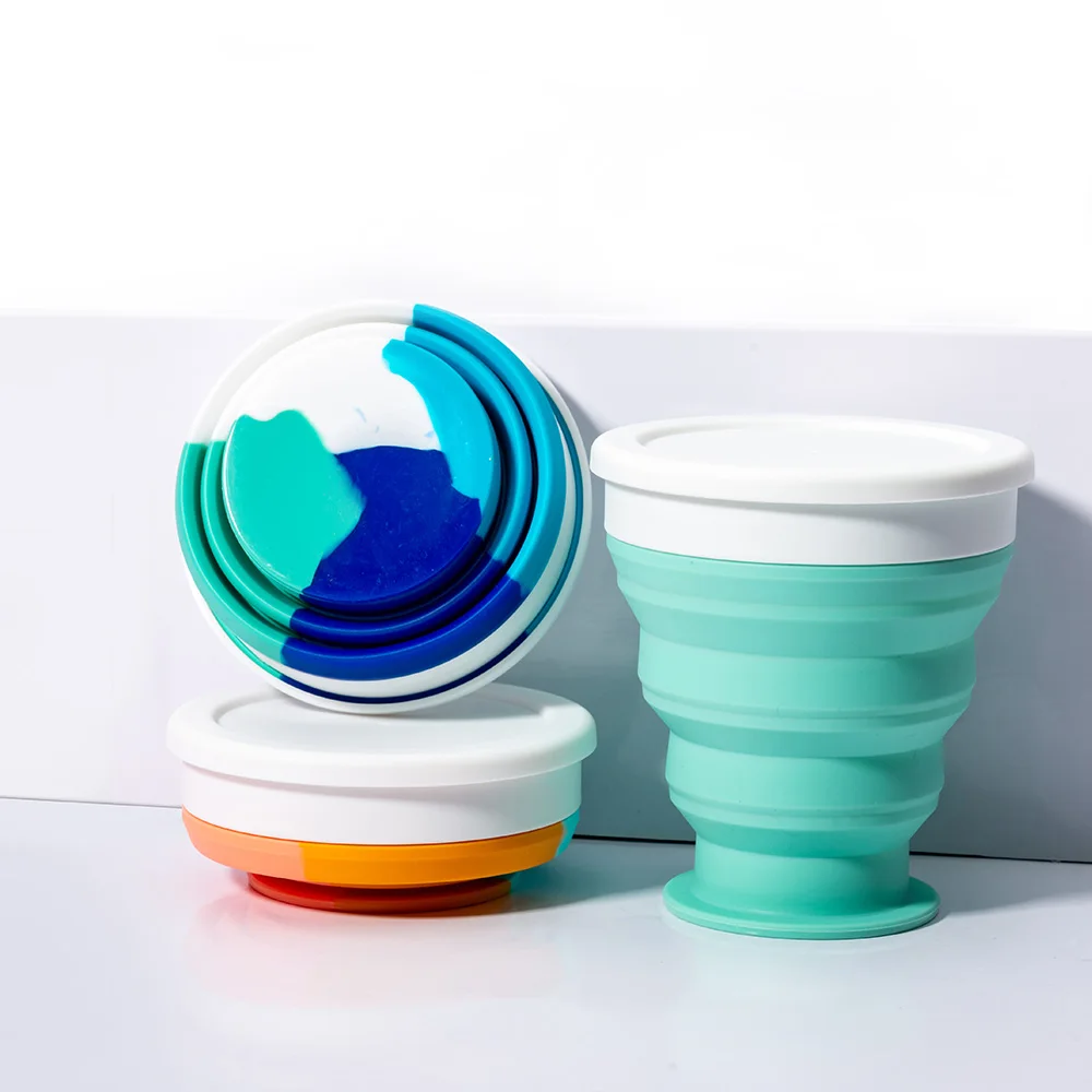 Portable Reusable Drinking Mug Heat Resistant Silicone Collapsible ...